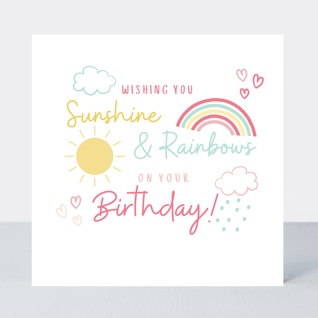 Sunshine & Rainbows Birthday Card – Little Giggles Co.
