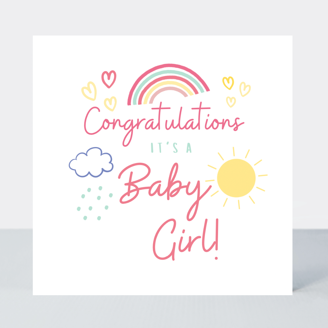 It’s A Baby Girl Card – Little Giggles Co.