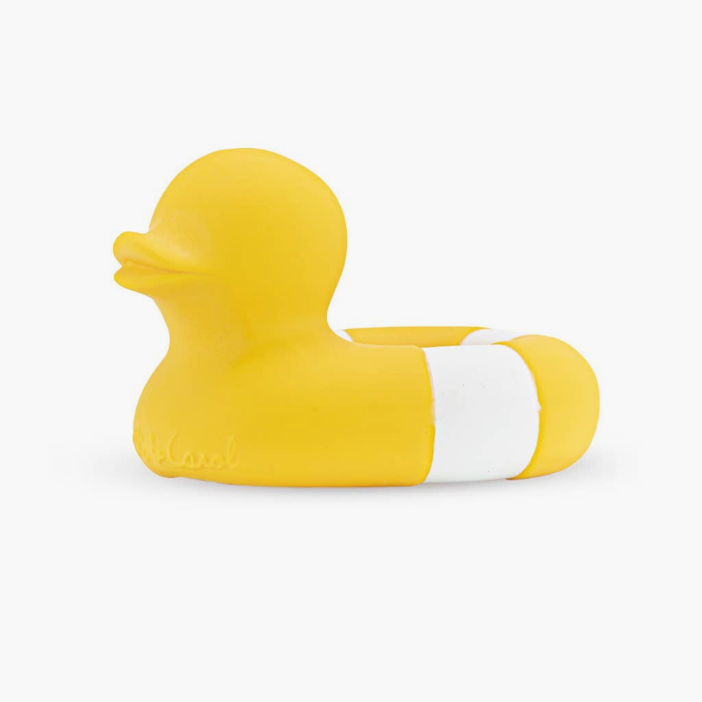 Floatie Duck Bath Toy (Yellow) Made from Natural Rubber with no holes ...